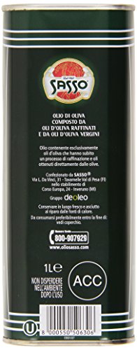 Sasso : "Olio Di Oliva" Olive Oil 1 Liter (33.8 Fl.oz.) – Made In Eatalia