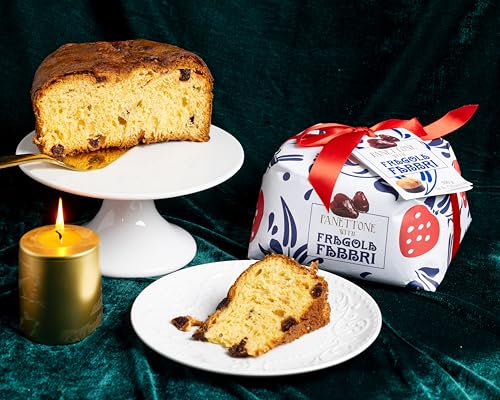 Fabbri Panettone with candied strawberries inside, Italian holiday Cak ...